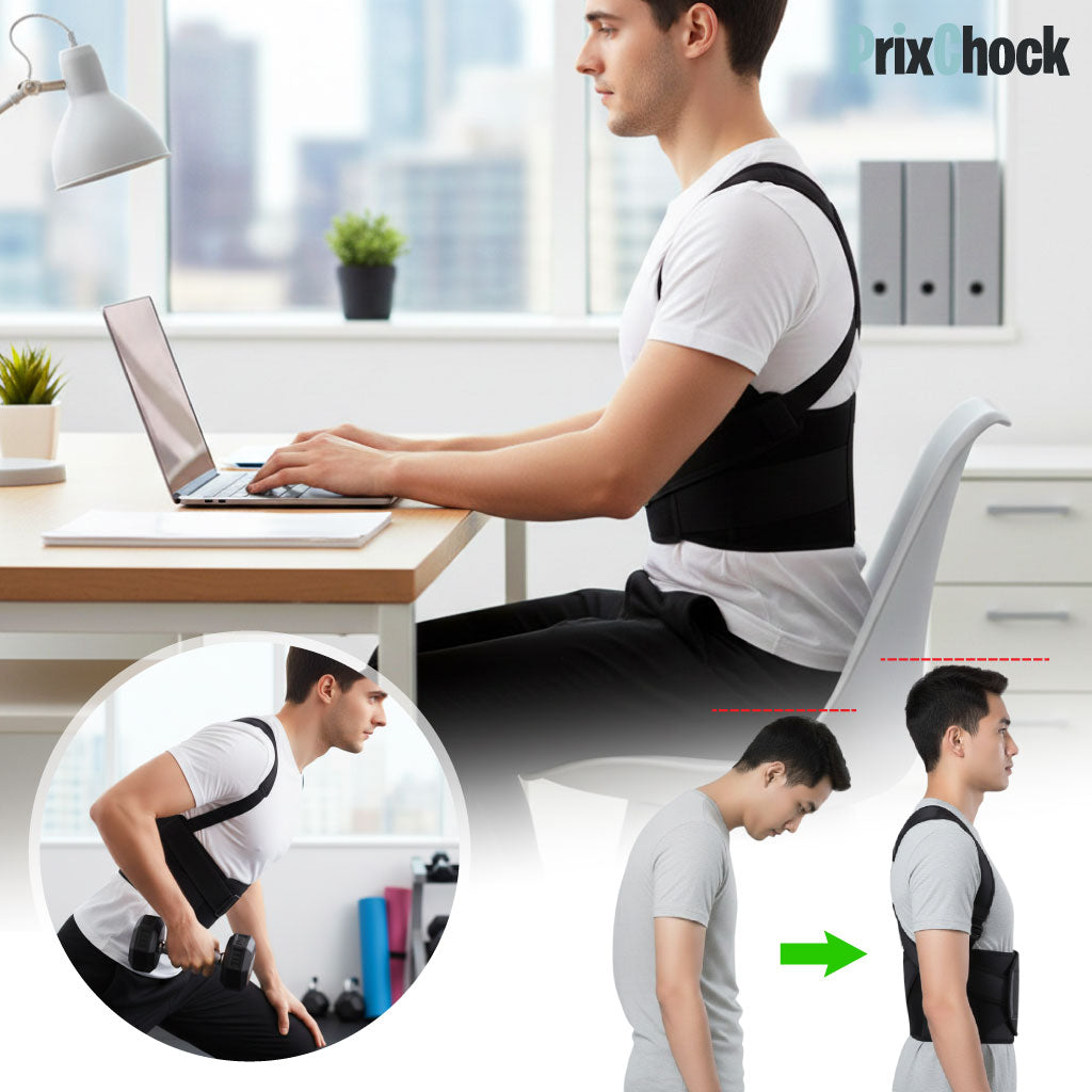 Correcteur De Posture Pour Attelle Dorsale Réglable Hommes Et Femmes ...